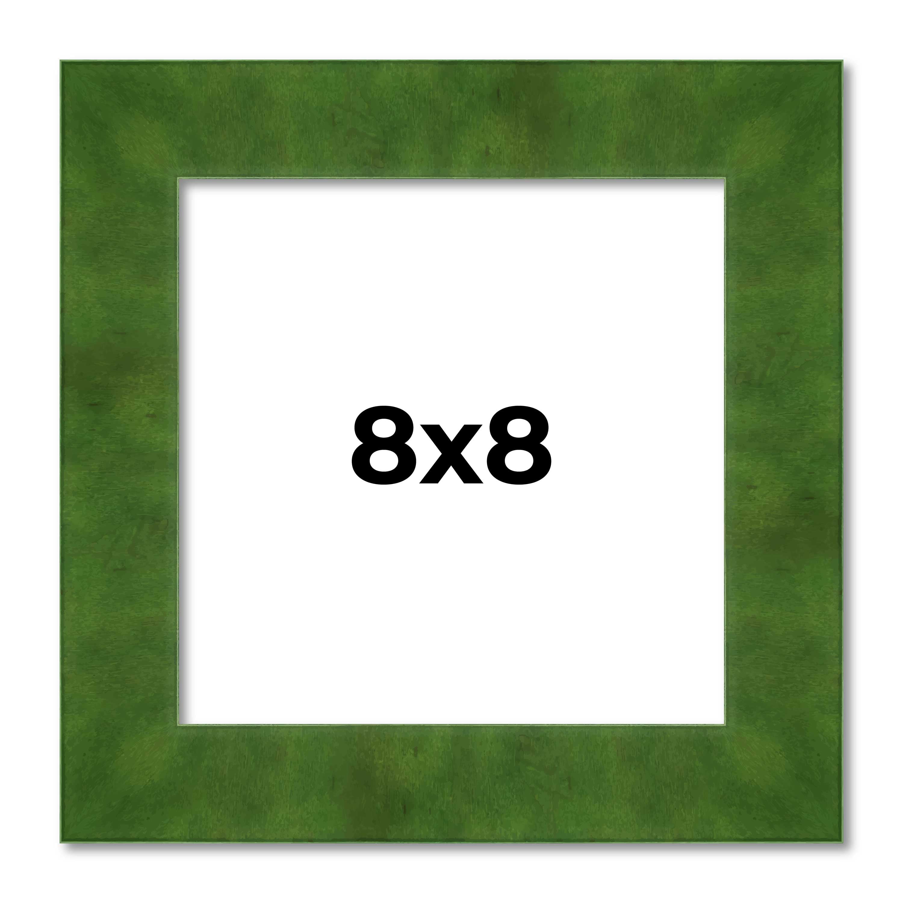 8x8 Frame Green Burl Solid Wood Picture Frame | 1.75 Inches Moulding ...