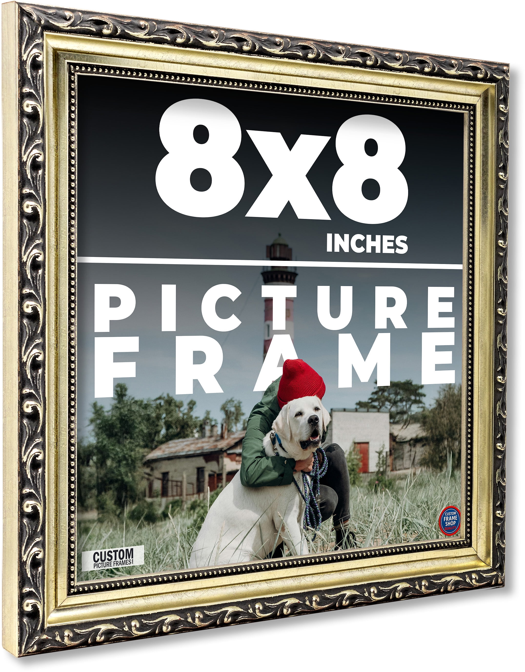 8x8 Frame Silver Solid Wood Picture Frame Width 1.125 Inches | Interior ...
