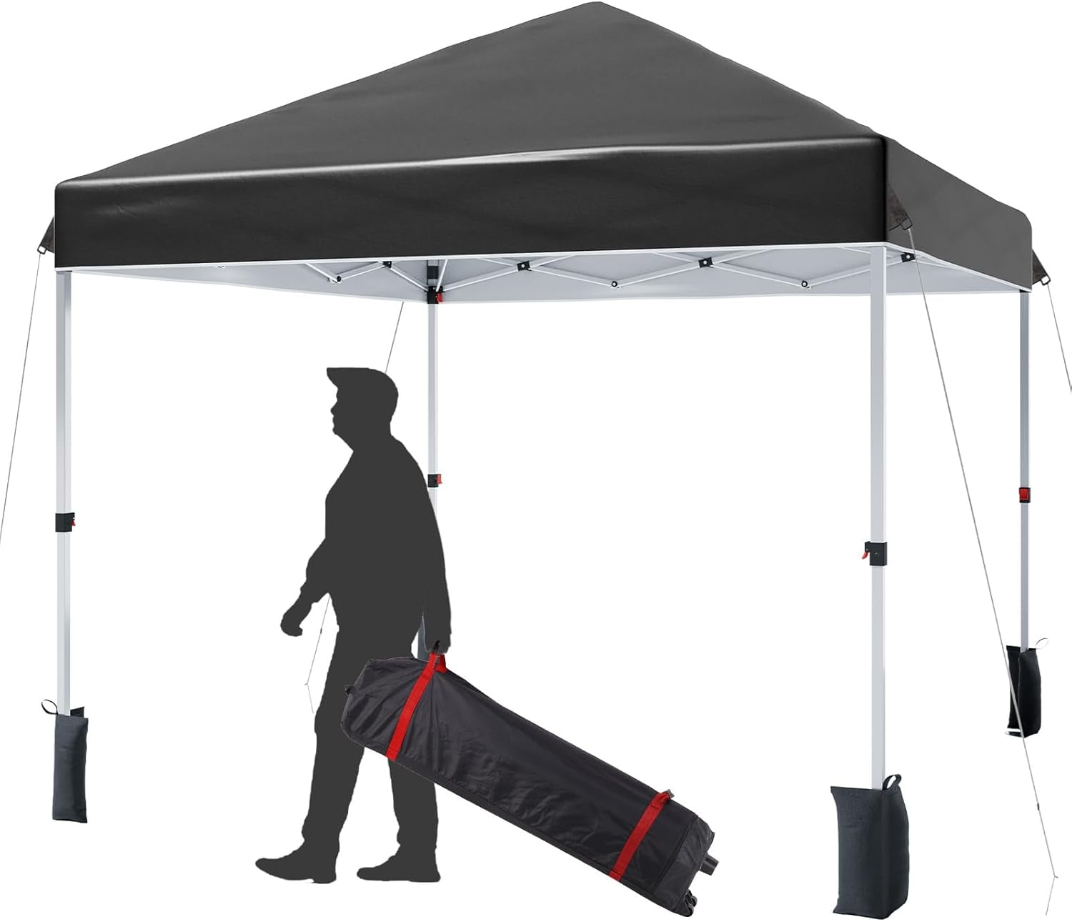 8x8 Ft, Patented Center Locking Canopy Tent, Portable Outdoor Canopy ...