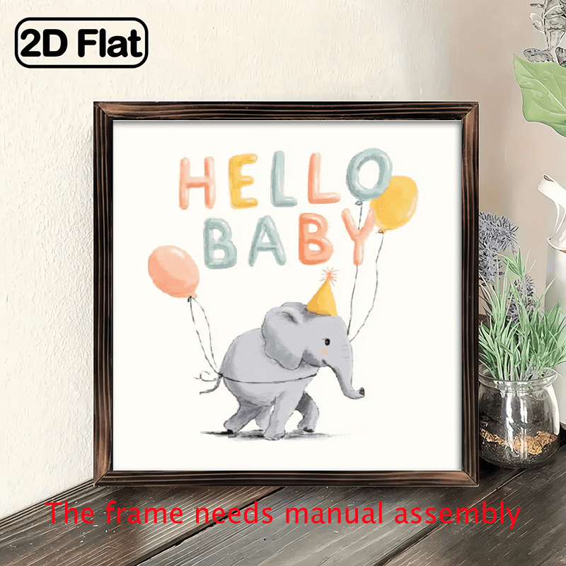 8x8 Inch Elephant Youngsters Shower Wooden Sign - Hello Youngsters ...