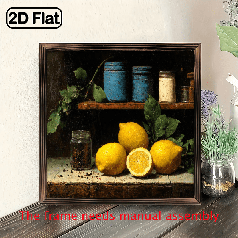 8x8 Inch Farmhouse Wood Framed Wood Wall Art - Rustic Floral Botanical ...