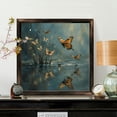8x8 Inch Framed Wood Wall Art, Impressionistic Waterscape with ...