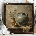 8x8 Inch Framed Wood Wall Art, Rustic Mediterranean Still Life with ...