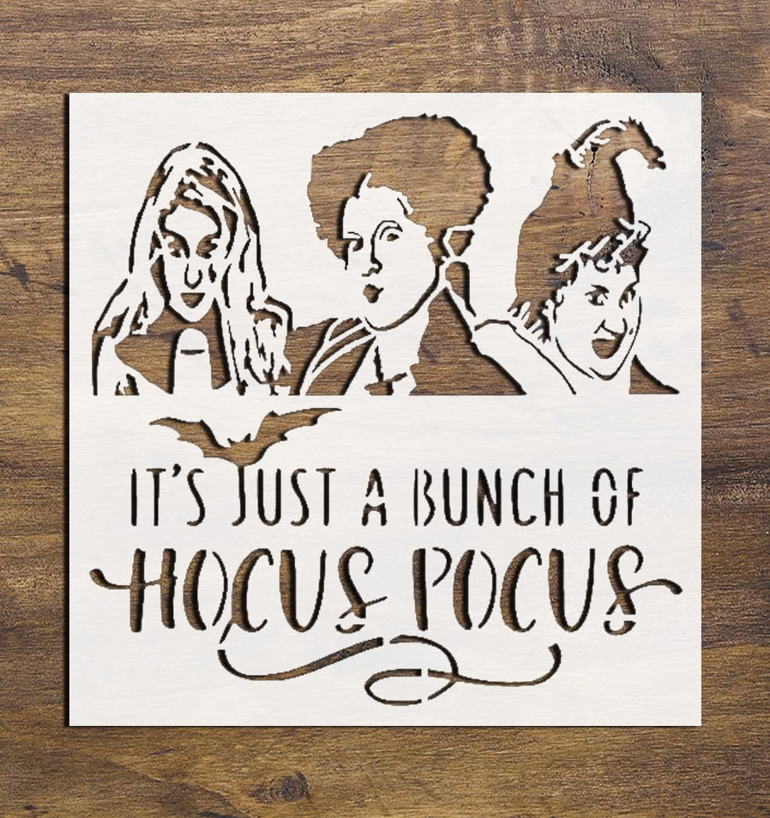 8x8 Inch Hocus Pocus Reusable Stencil for Art Craft Projects Creative ...