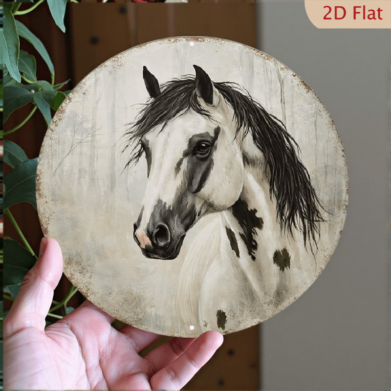 8x8 Inch Round Aluminum Wall Art Modern Abstract Metal Wall Decor for ...