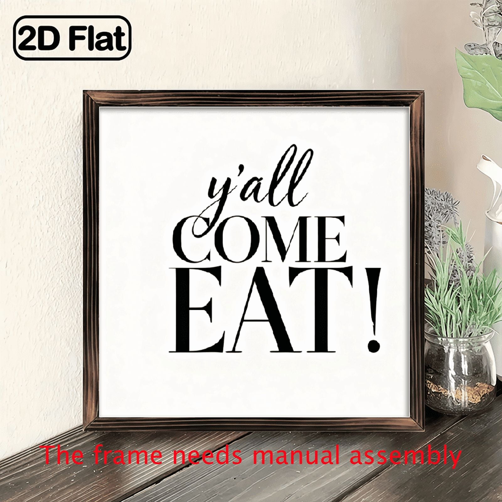 8x8 Inch Rustic Wooden Sign Come and Eat! Humorous Welcome Plaque ...