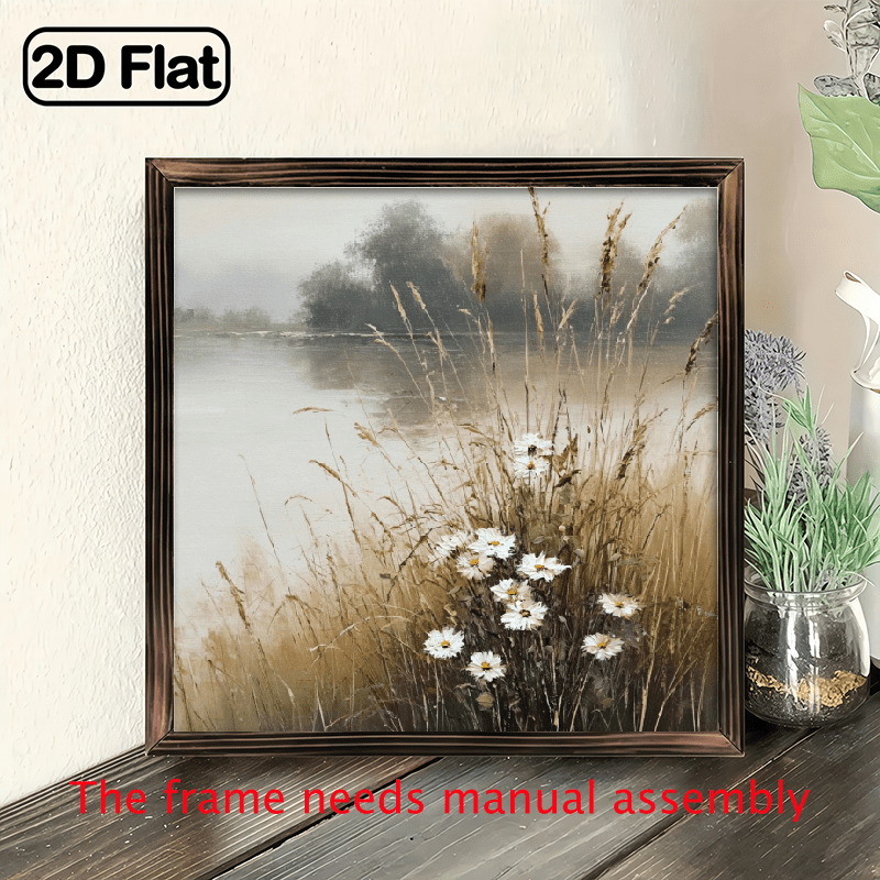 8x8 Inch Wooden Framed Painting, Perfect Gift for Family and Friends ...