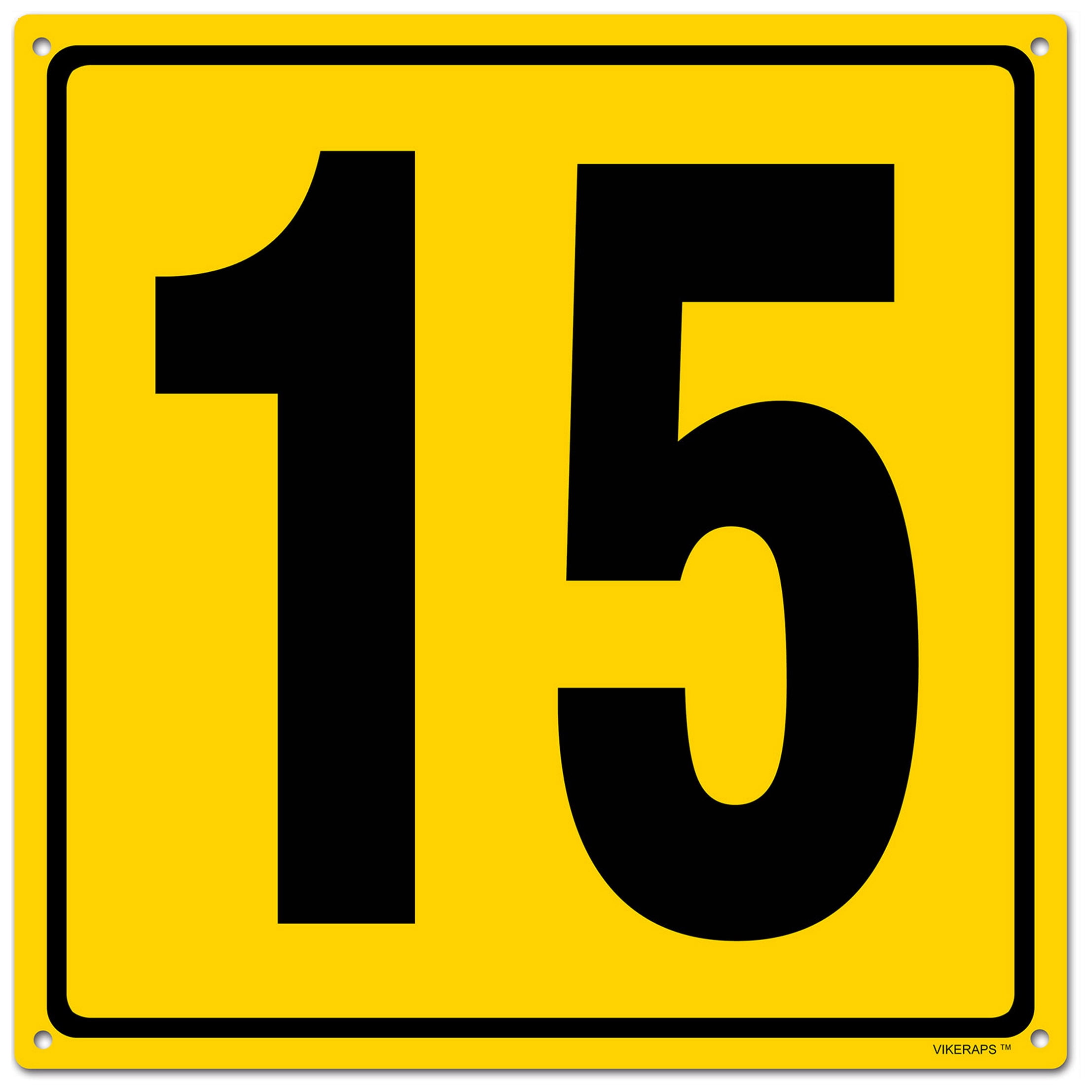 8x8" Parking Lot Number 15 Sign - High-Intensity Grade Aluminum ...