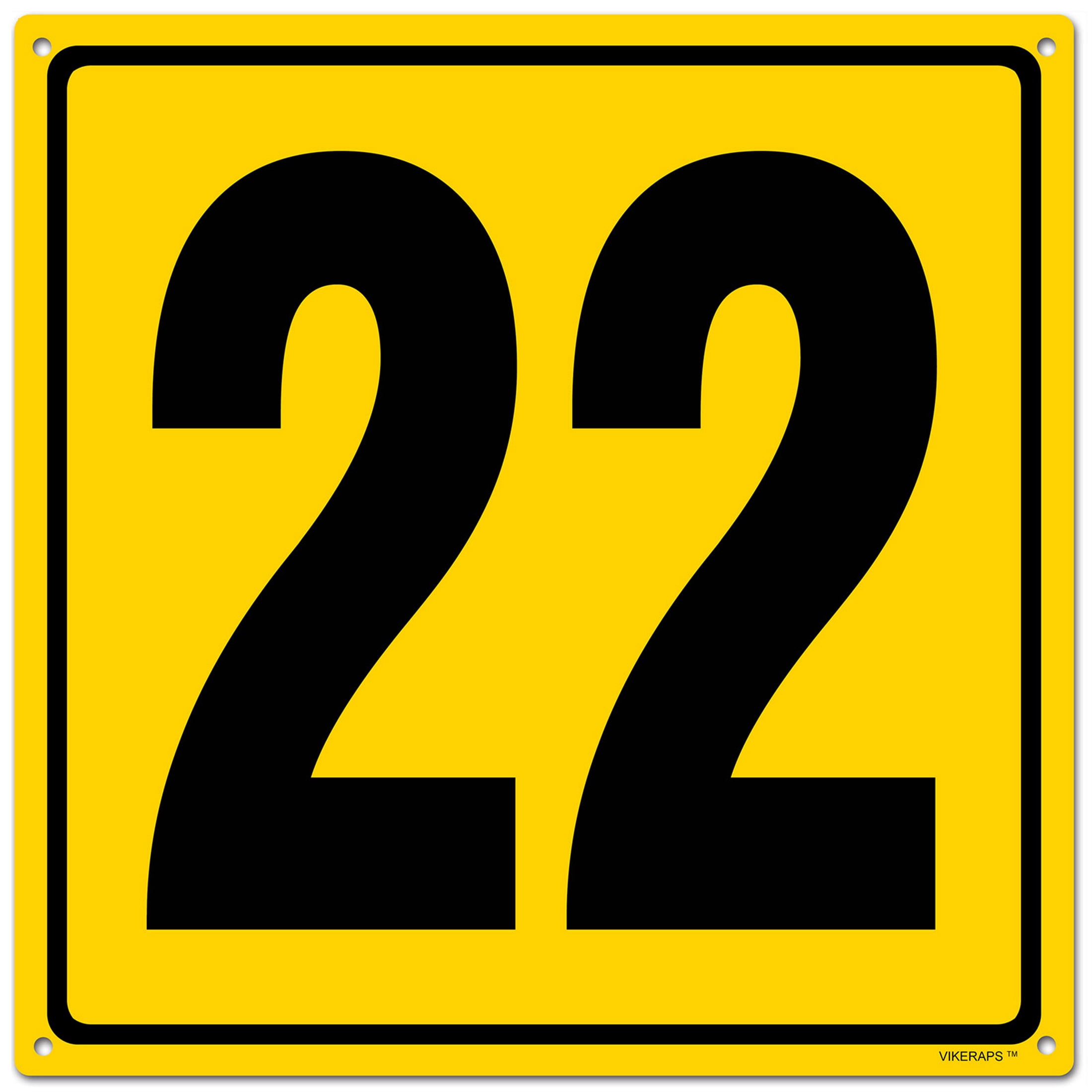 8x8" Parking Lot Number 22 Sign - High-Intensity Grade Aluminum ...