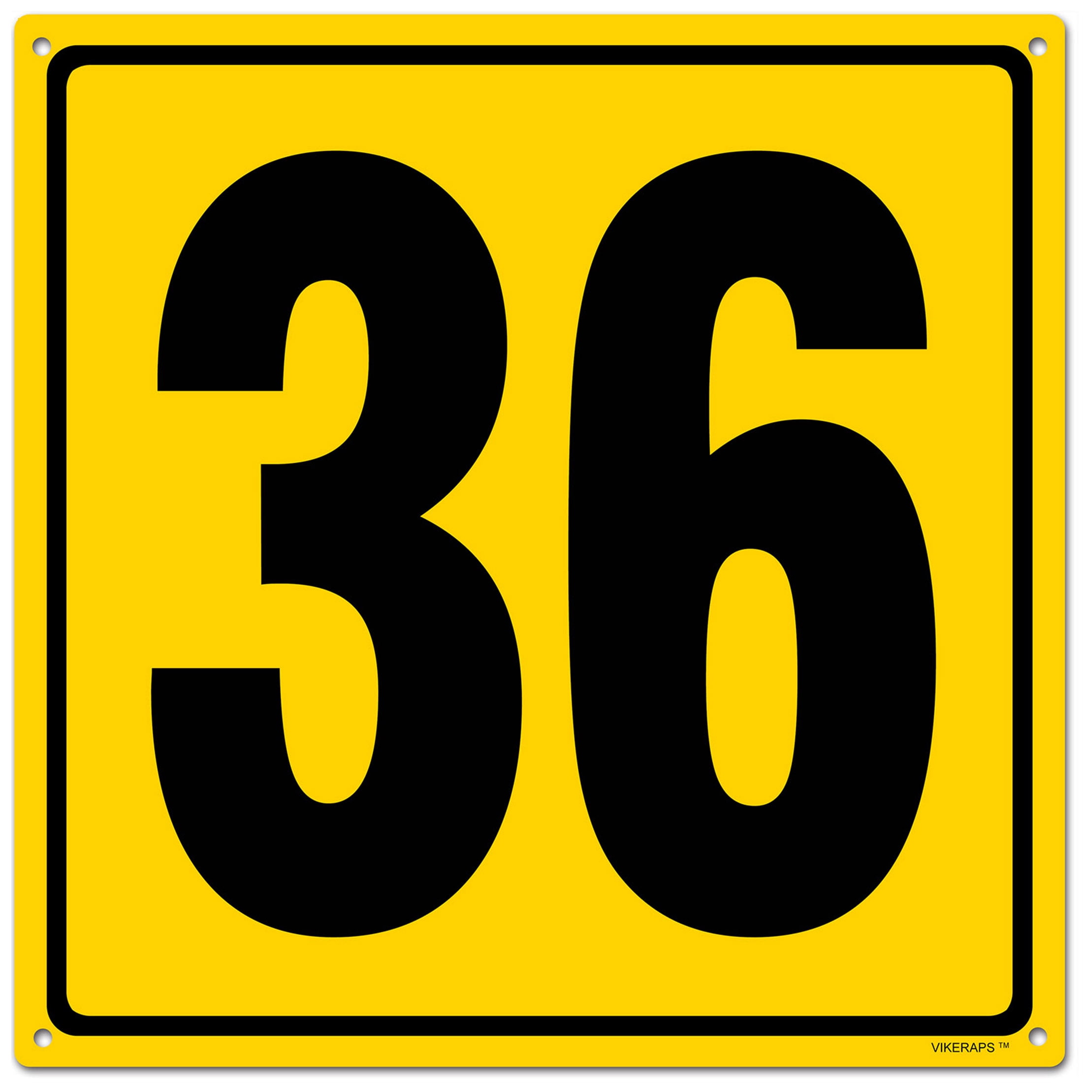 8x8" Parking Lot Number 36 Sign - High-Intensity Grade Aluminum ...