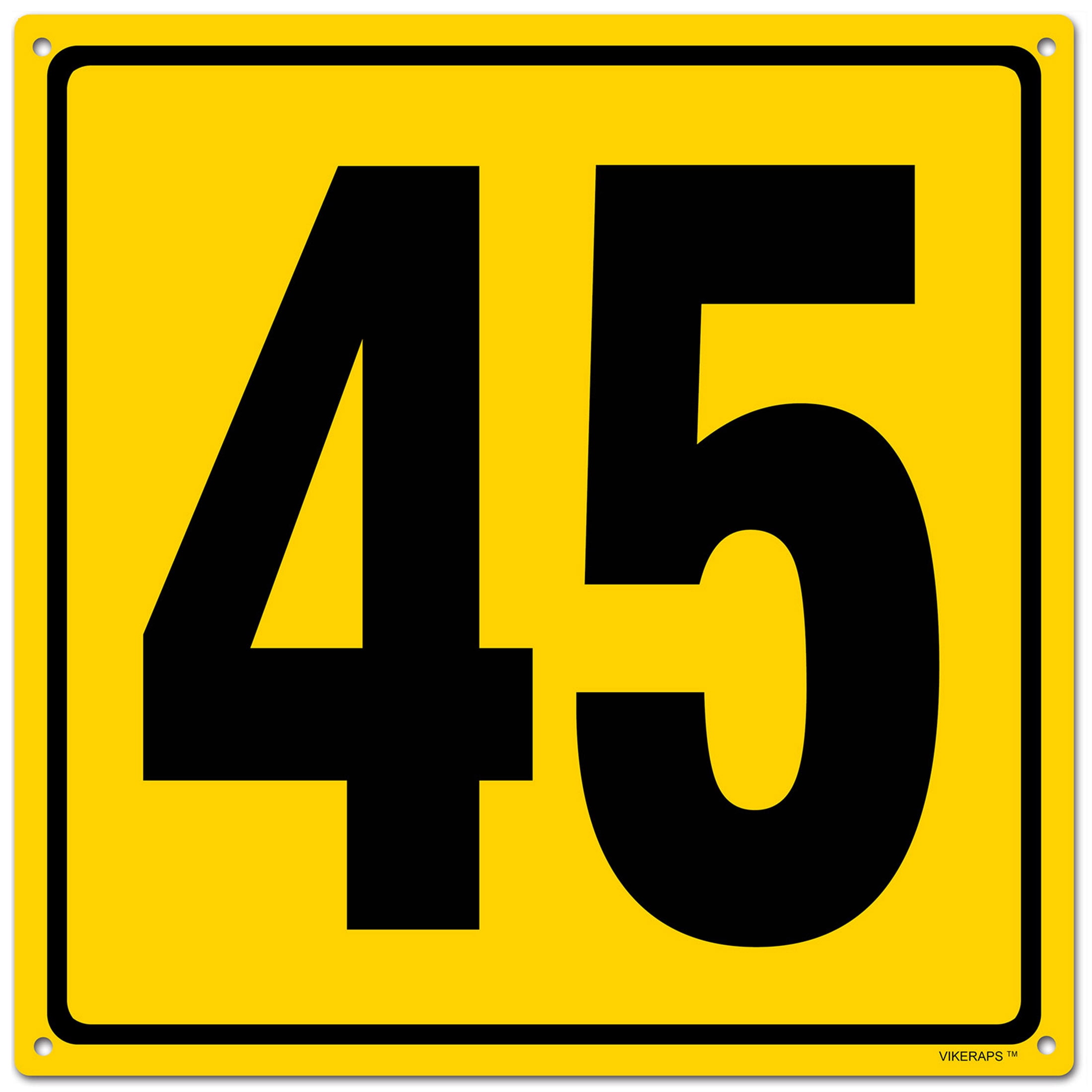8x8" Parking Lot Number 45 Sign - High-Intensity Grade Aluminum ...