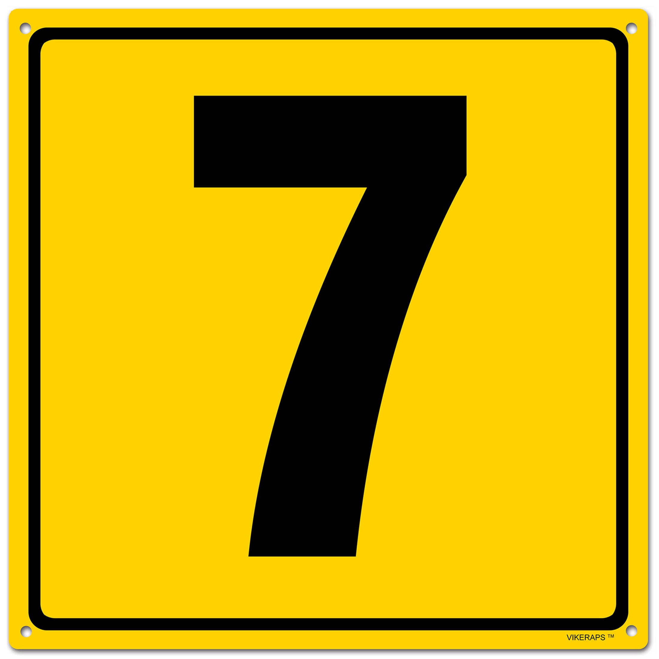 8x8" Parking Lot Number 7 Sign - High-Intensity Grade Aluminum ...