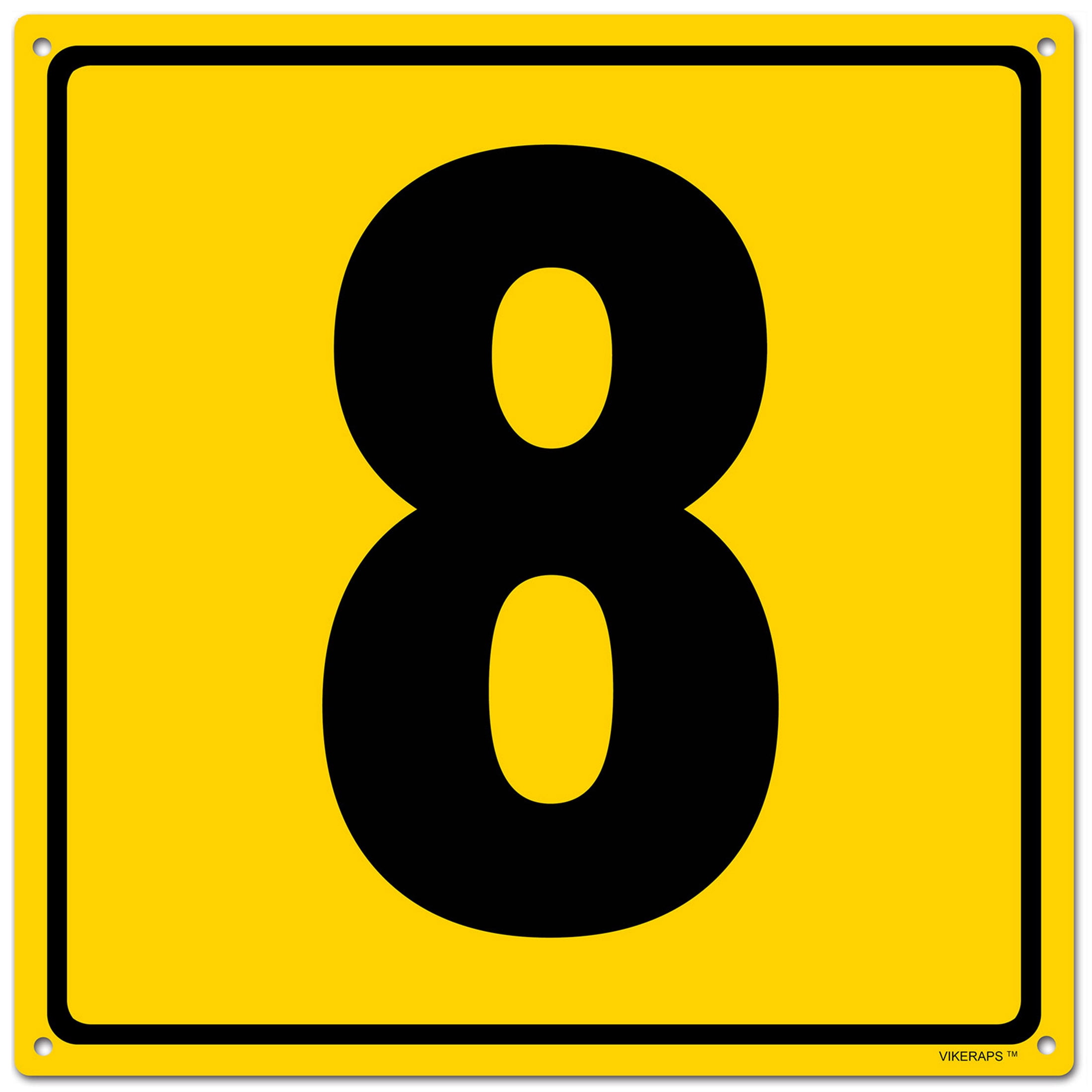 8x8" Parking Lot Number 8 Sign - High-Intensity Grade Aluminum ...