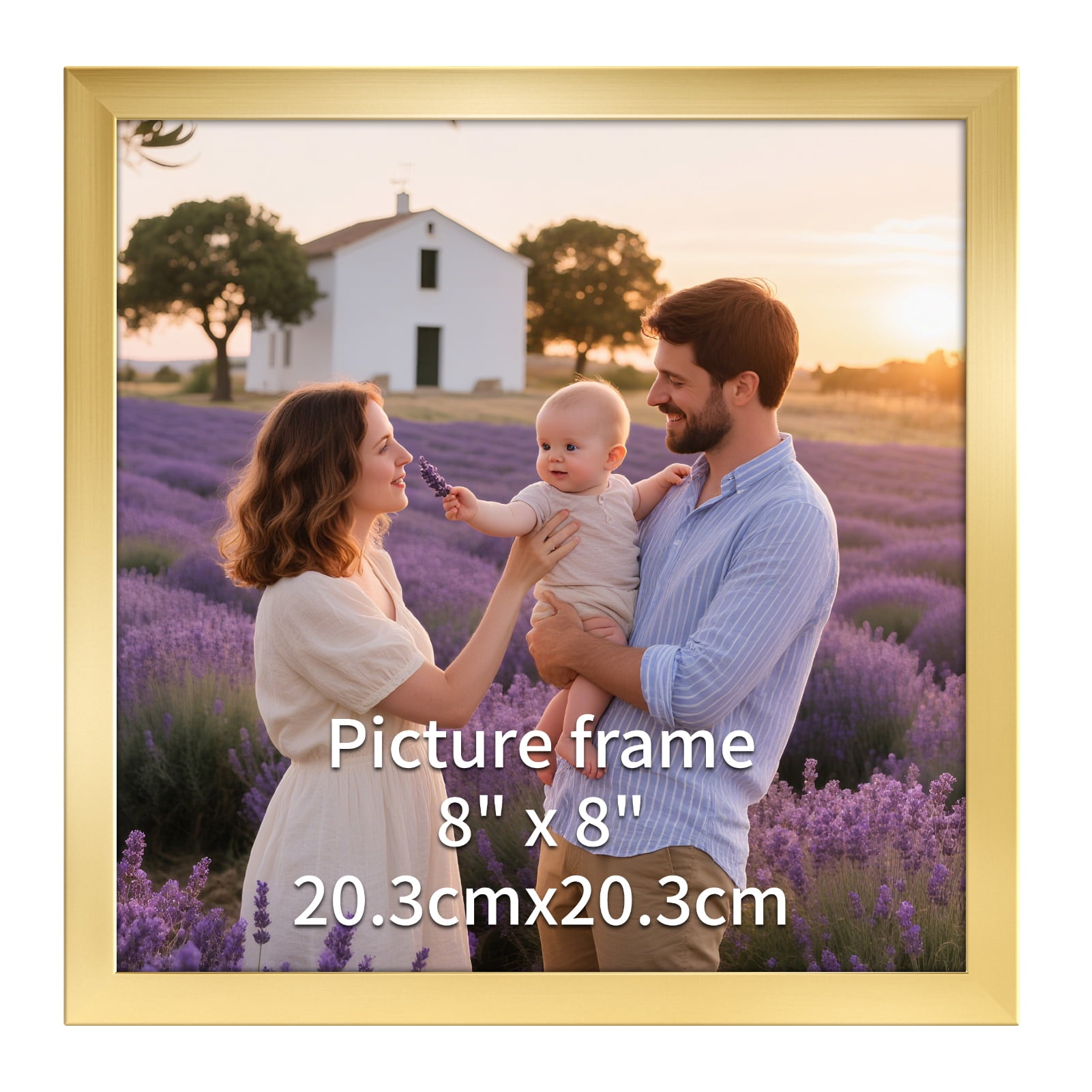8x8 Picture Frame（1 Pack）, Classic Photo Frames 8x8 for Tabletop or ...
