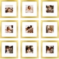 8x8 Picture Frame Set of 9, Display Pictures 4x4 with Mat or 8x8 ...