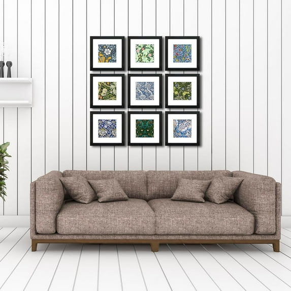 8x8 Picture Frame Set of 9 for Pictures 5x5 with Mat or 8x8 Without Mat ...