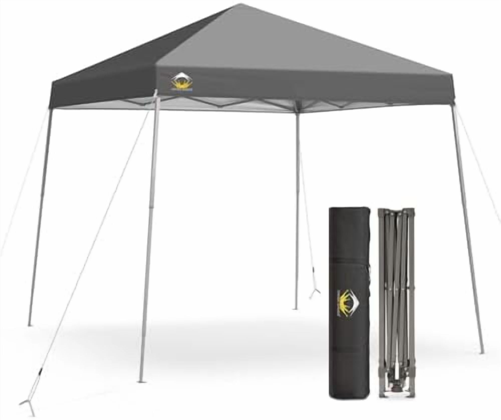 8x8 Pop Up Canopy Tent, Slant Leg Outdoor Canopy with Carry Bag, Beach ...