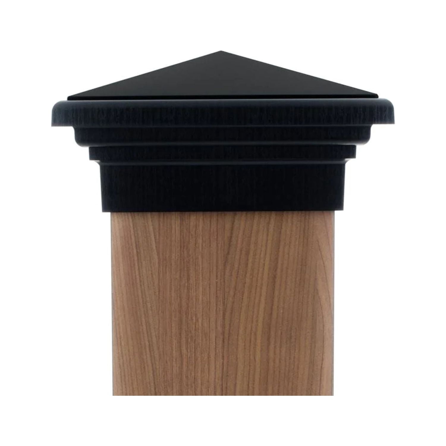 Atlanta Black Pyramid 8x8 Post Cap - Outdoor Fence Topper - Walmart.com