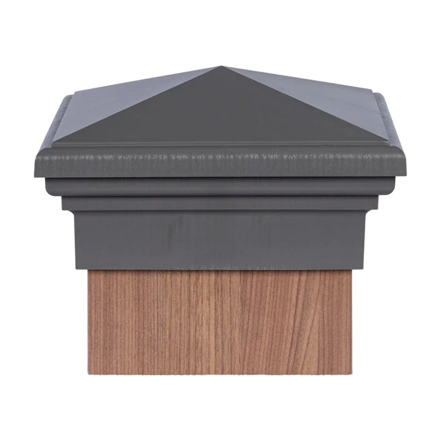 8x8 Post Cap ?Gray Pyramid Top - Walmart.com