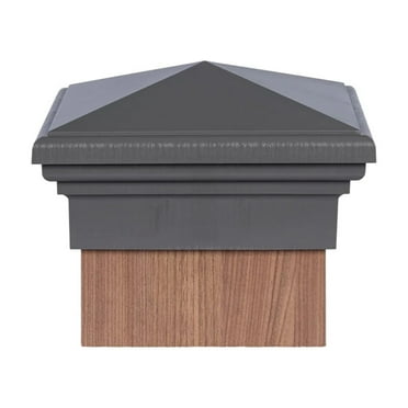 NextStone™ Faux Polyurethane Stone Post Cover Cap - Charcoal - Walmart.com