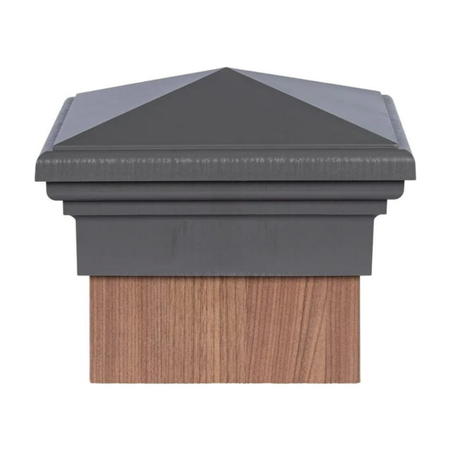 8x8 Post Cap ?Gray Pyramid Top - Walmart.com