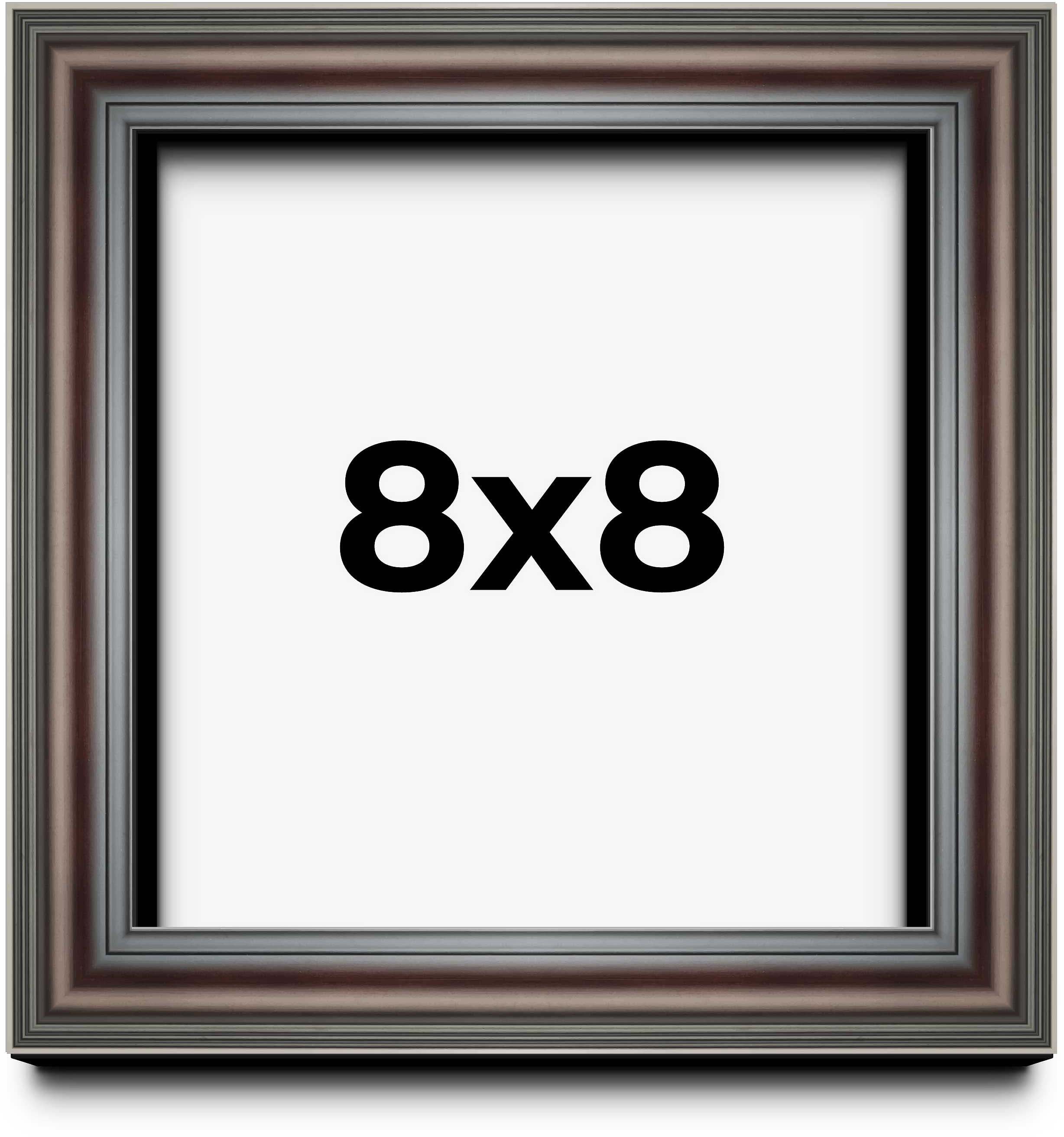 8x8 Shadow Box Frame Brown Cherry | 2.625 Inches Deep Pine Wood ...