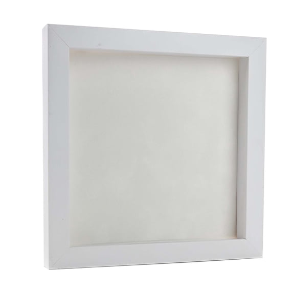 8x8 Shadow Box Frame White Wood | With a 3/4" Usable Display Depth ...