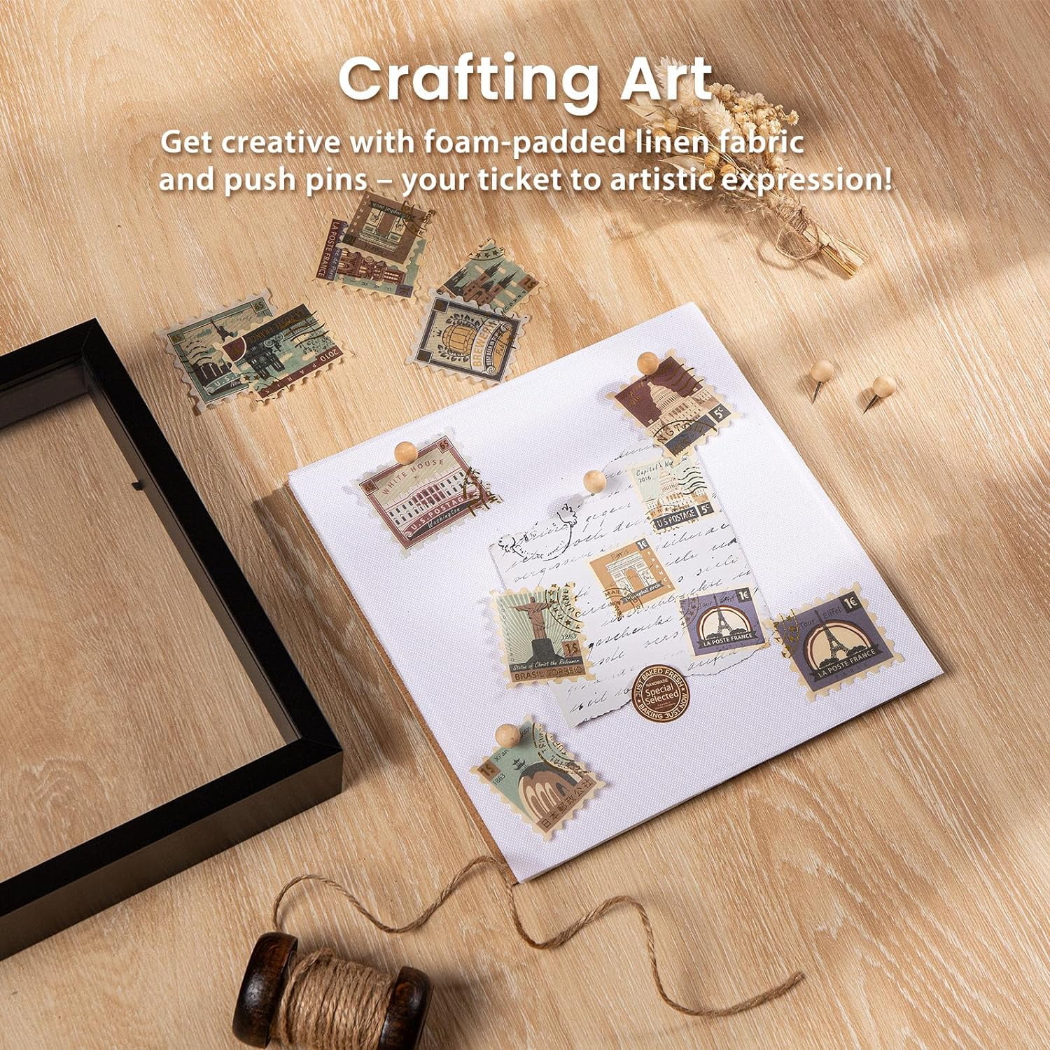 8x8 Shadow Box Frame with Soft Linen Back - Display Case for ...