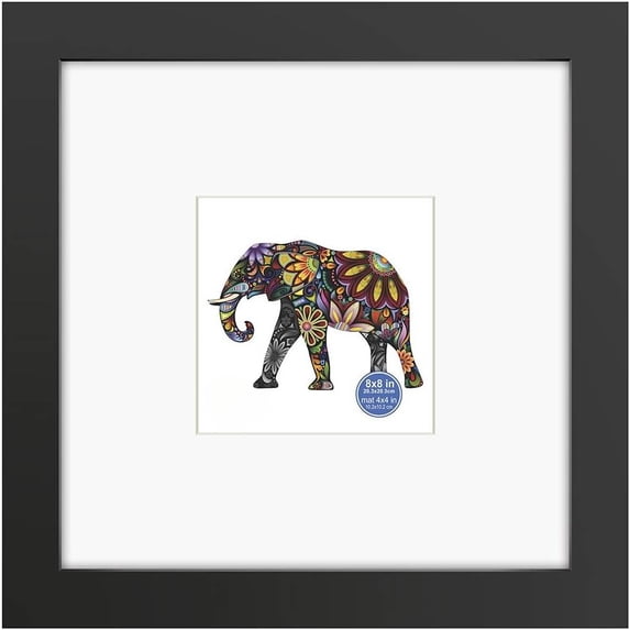 8x8 Soild Wood Picture Frame with High Definition Glass Display ...