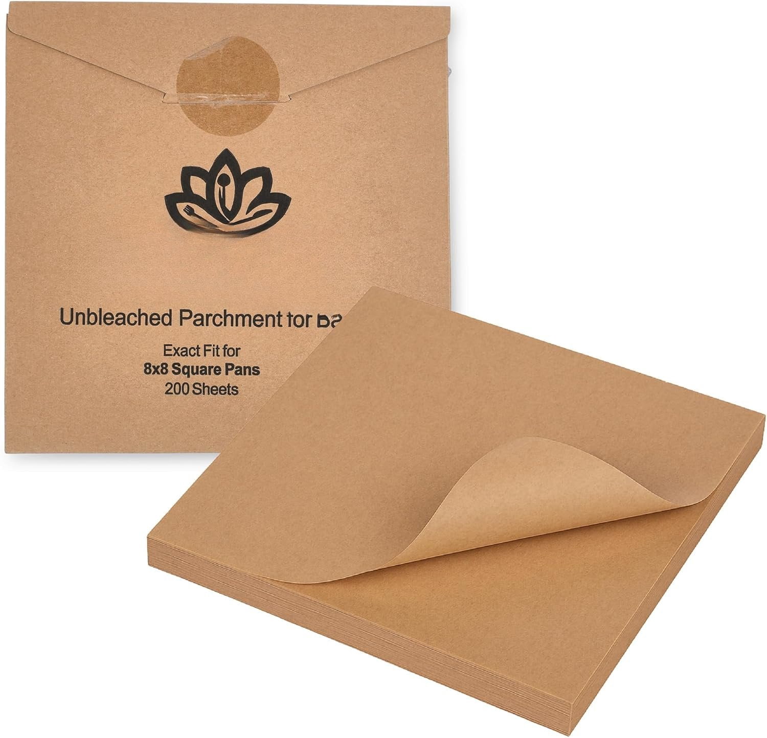 8x8 Squares (200 sheets) - Unbleached, Non-, Pre-cut Paper - Fits 8x8 ...