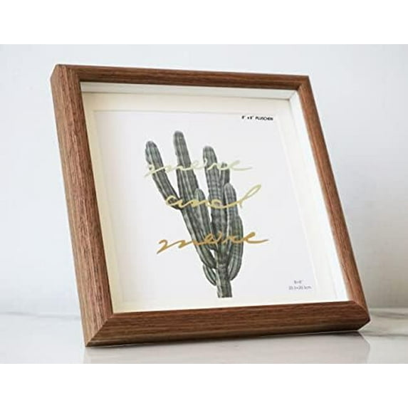 8x8 Wooden Picture Frame with 7x7 mat, 8x8 Square Picture Frame with ...