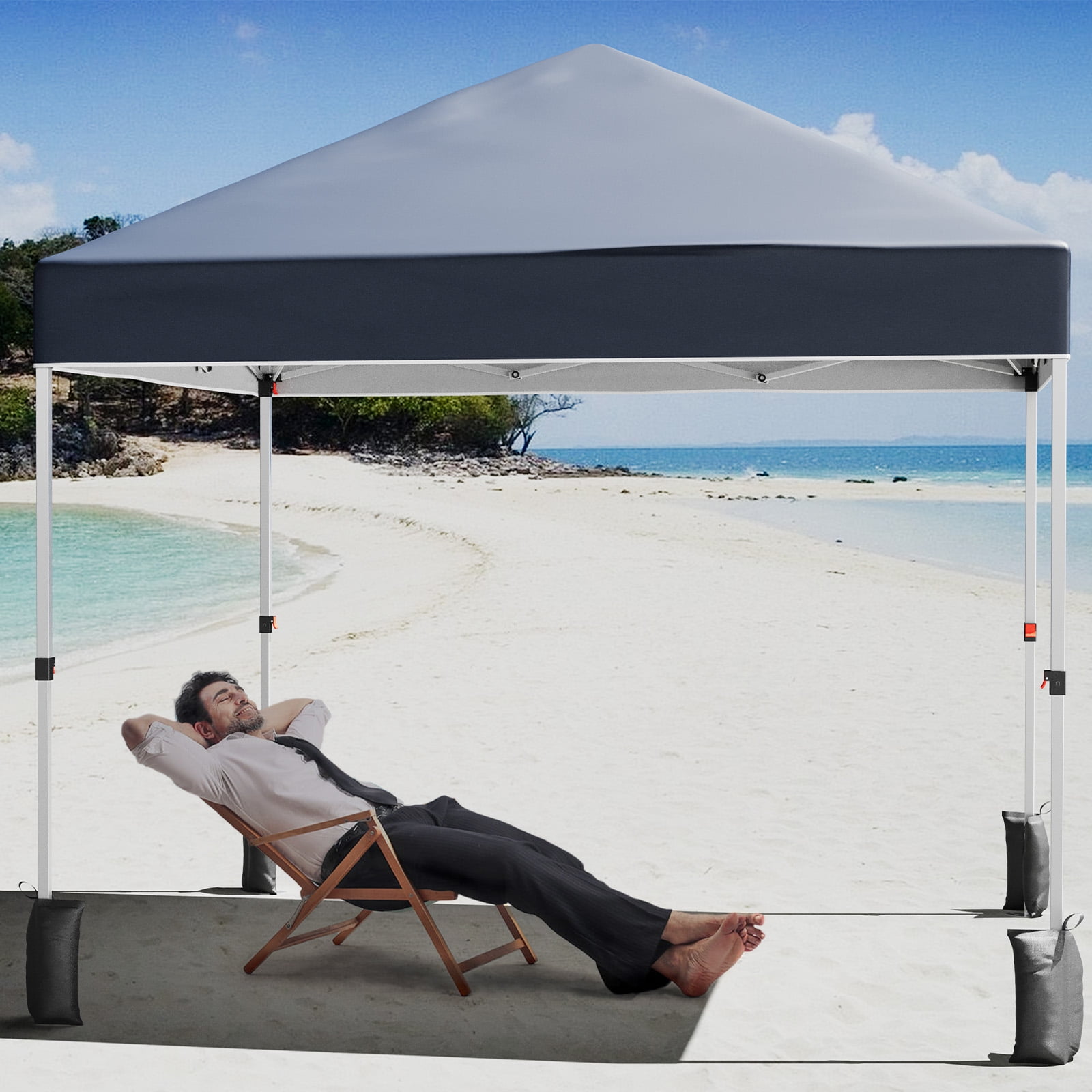 8x8 ft, Patented Center Locking Canopy Tent, Portable Outdoor Canopy ...