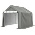 8x8 ft Heavy Duty Outdoor Storage Shelter with Roll-up Doors for Garden ...