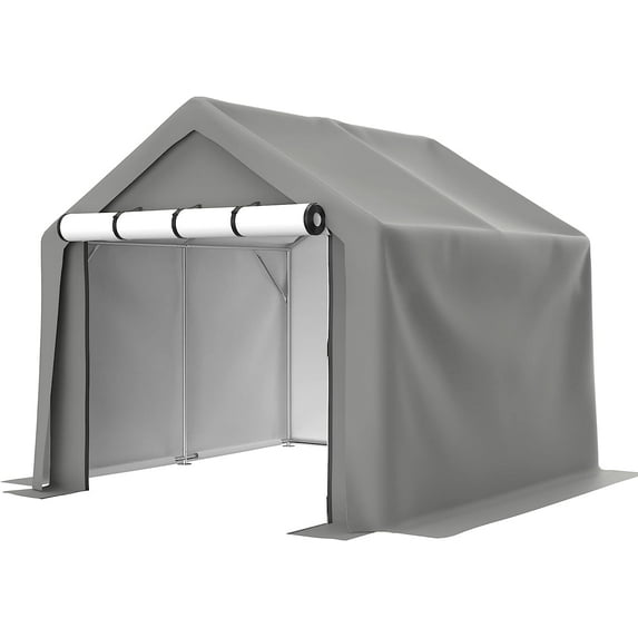 8x8 ft Portable Outdoor Storage Tent Shelter Shed, Heavy Duty Storage ...