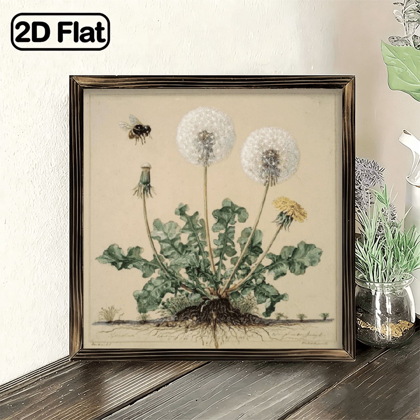 8x8 inch Framed Wall Art on Wood Sign Suitable for Home Decor, Summer ...