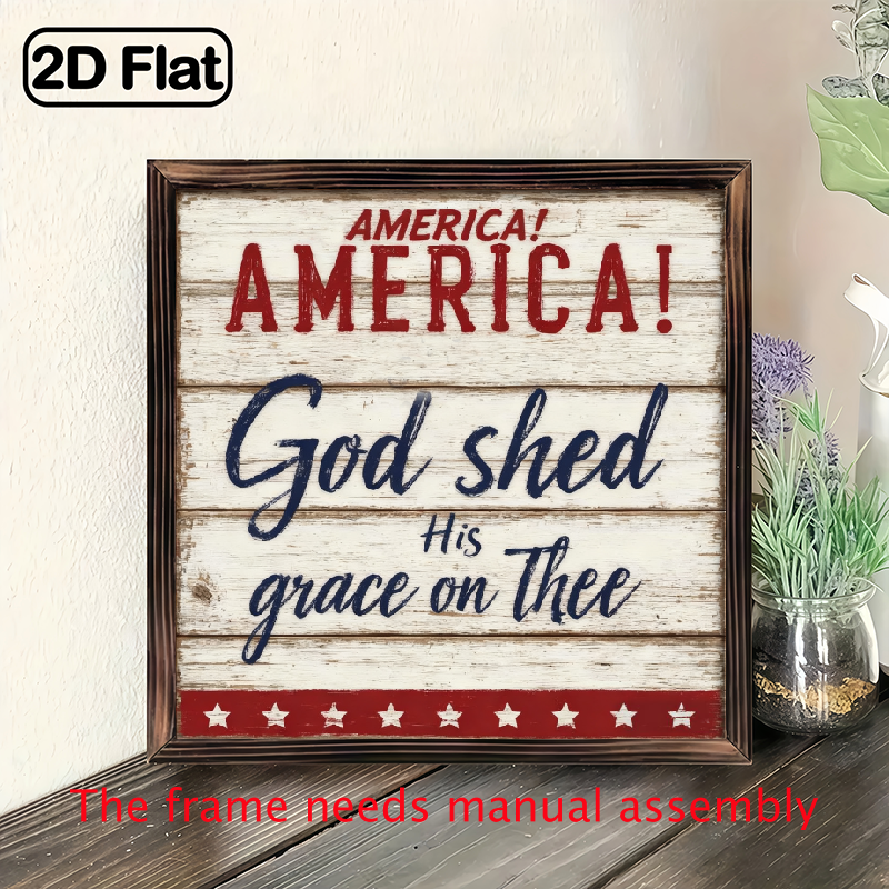 8x8 inch wooden wall sign, made of wood, 2D flat craft design, God Shed ...