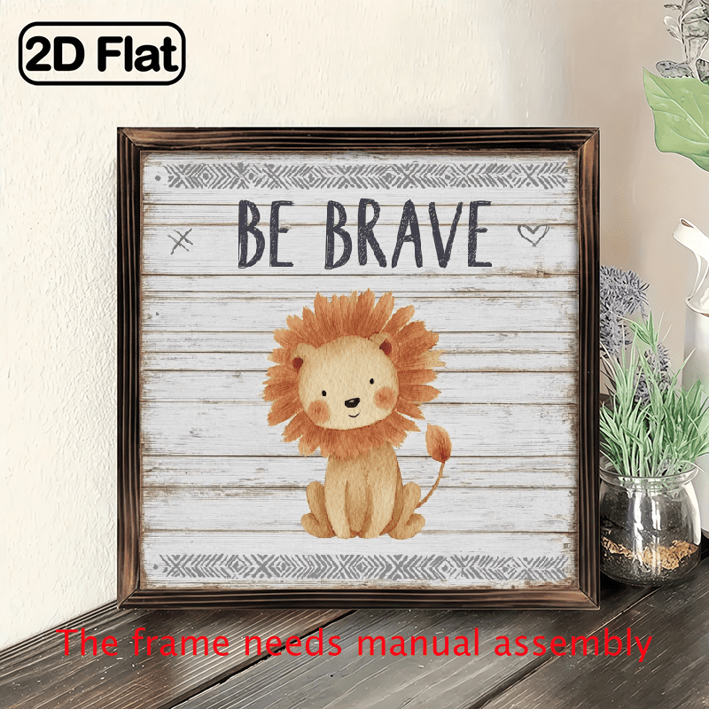 8x8 inch wooden wall sign, made of wood, 2D flat craft design, Kids ...