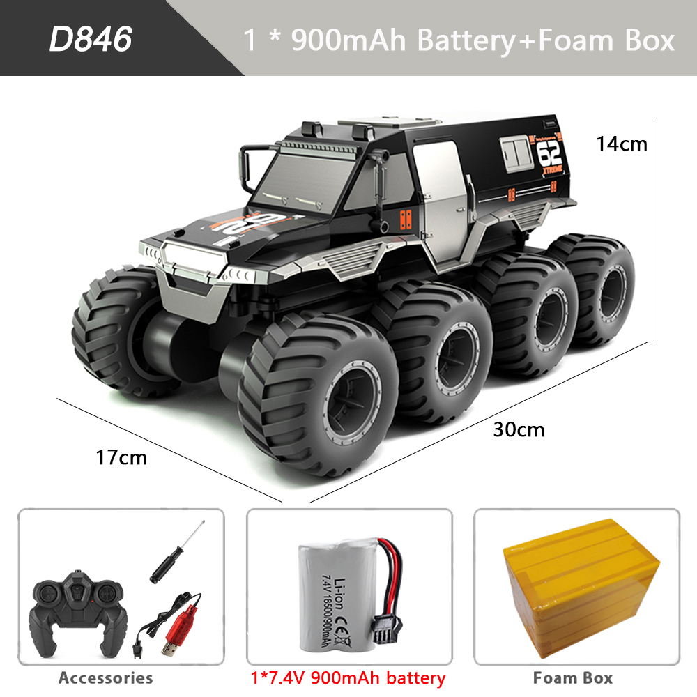 8x8 rc car 8wd off-road amphibious stunt vehicle 8-wheel speed racing ...
