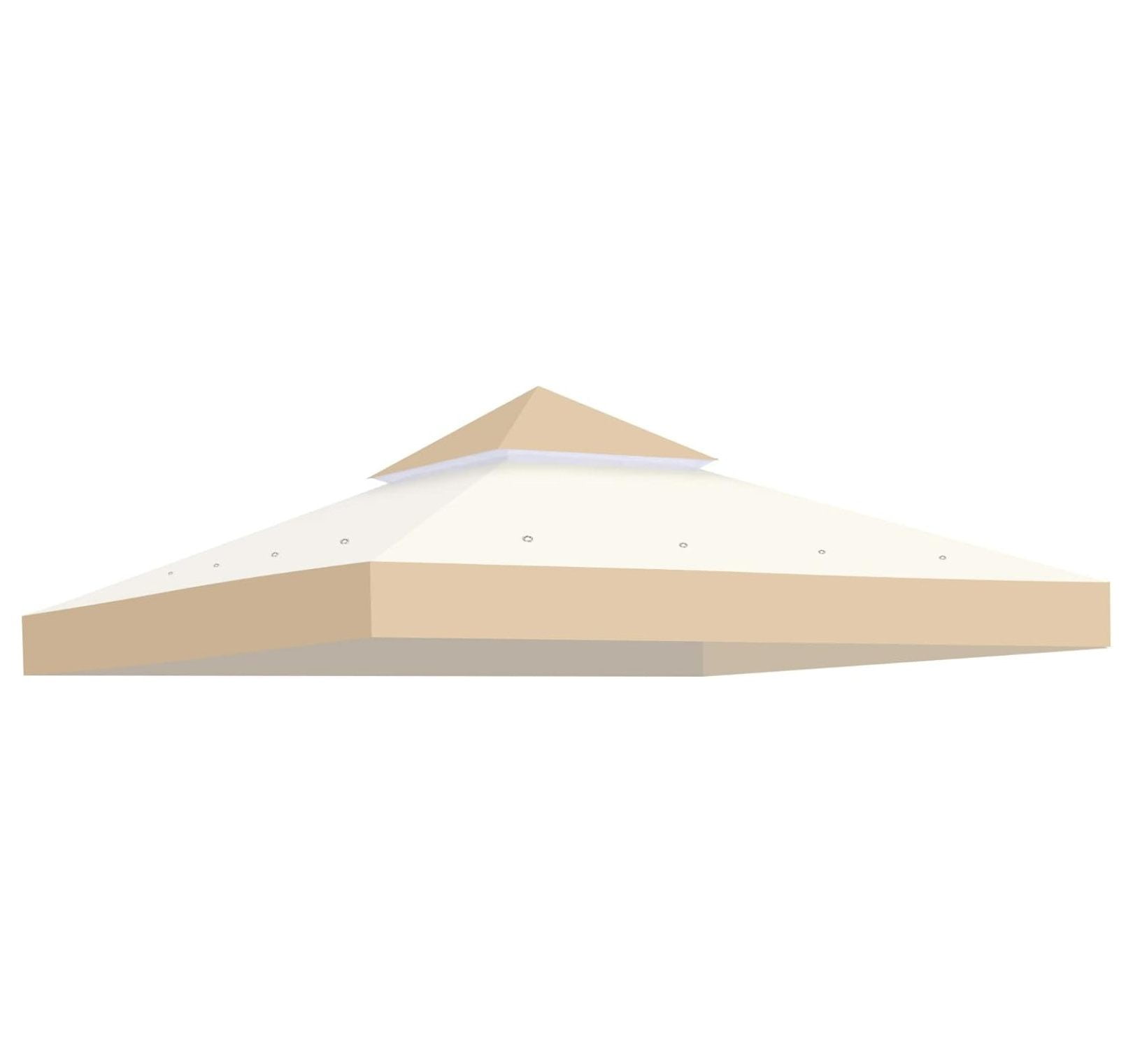 8x8Ft 2-Tier Gazebo Top Replacement UV30+ for Dual Tier Gazebo Frames ...