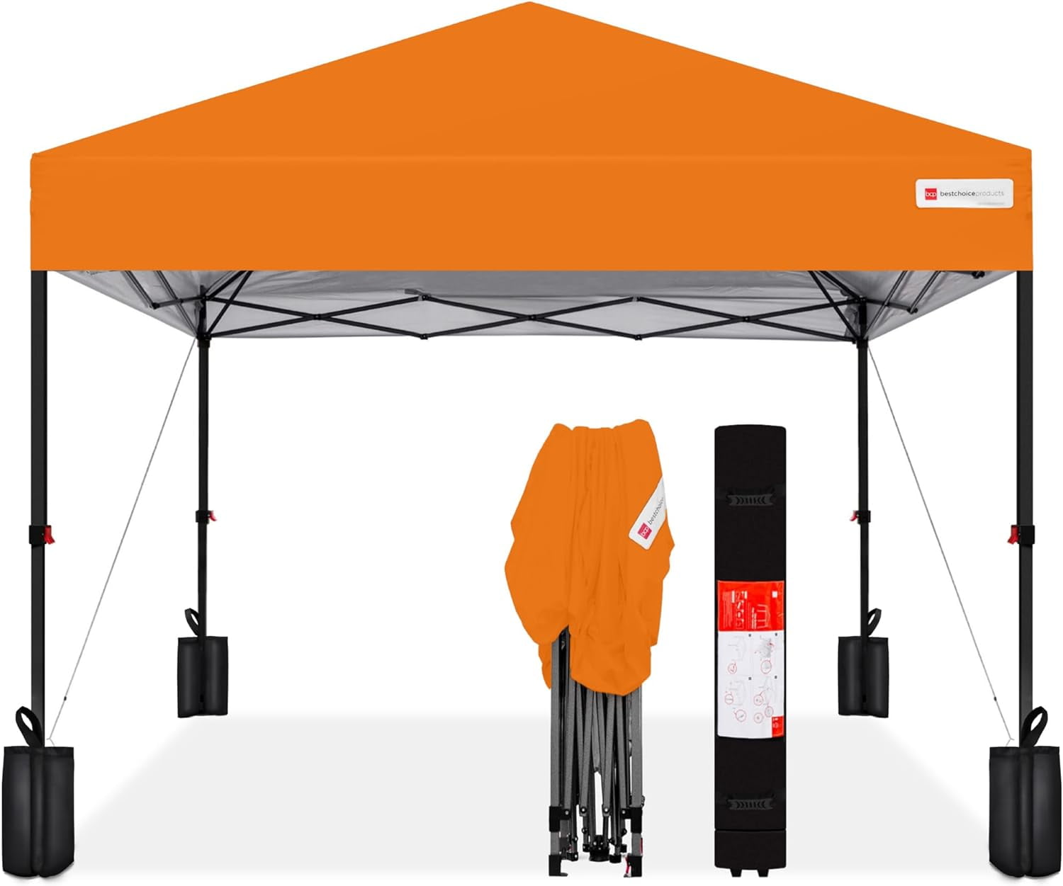 8x8ft Pop Up Canopy Tent, Outdoor Shade, 1 Person 1 Minute Set Up ...