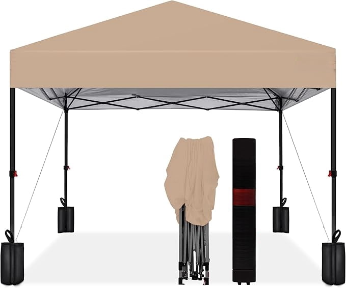 8x8ft Pop Up Canopy Tent, Outdoor Shade, 1 Person 1 Minute Set Up ...