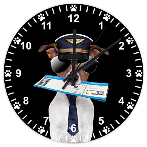 8x8inch Funny Pet Lover Gift Wall Clock, Vintage Kitchen Clock Funny ...