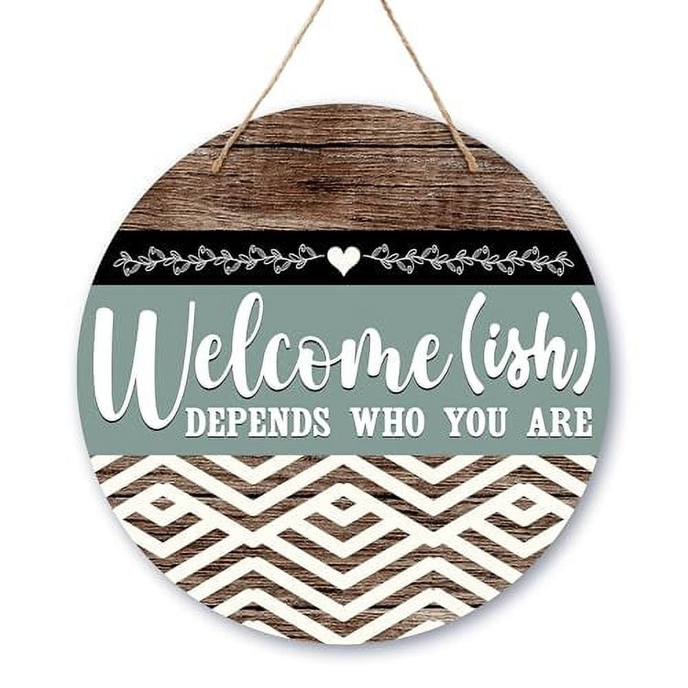 8x8inch Welcome Sign For Front Door, Rustic Wooden Sign Decor, Welcome ...