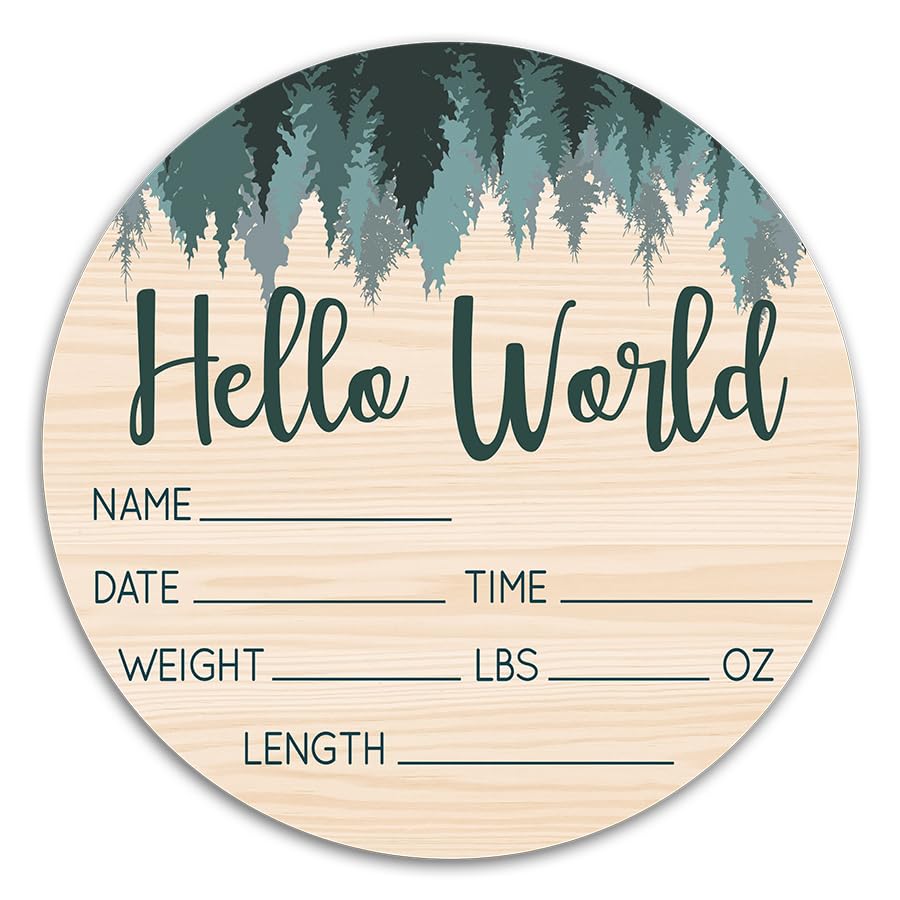 8x8inch wooden birth announcement sign, Birth stat sign for newborn ...
