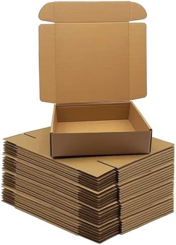 8x8x2 inch Shipping Boxes，Bulk 28 Pack，Brown Corrugated Mailers ...
