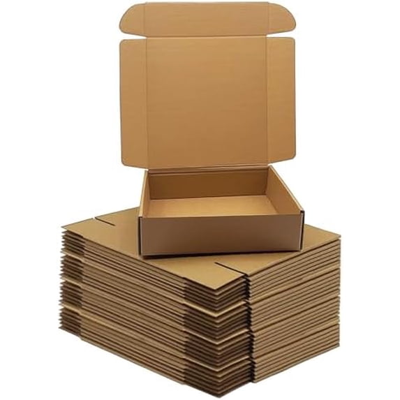 8x8x2 inch Shipping Boxes，Bulk 28 Pack，Brown Corrugated Mailers ...