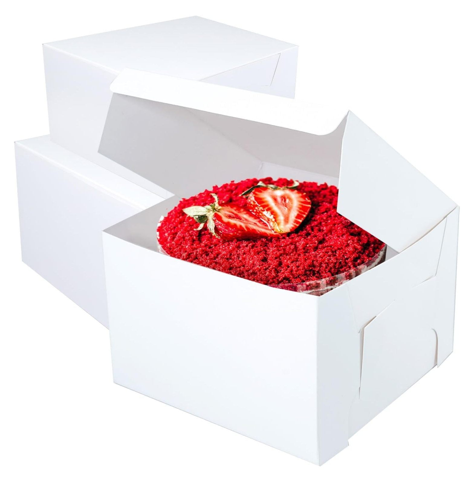 8x8x5 White Cake box, Premium Bakery Boxes, One piece, Perfect for ...