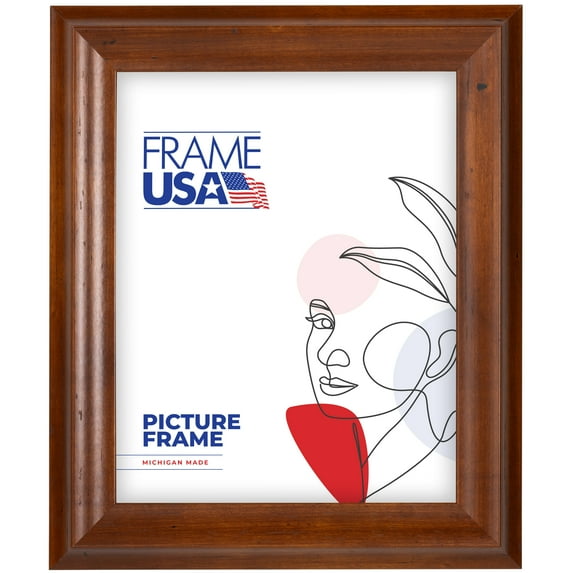 8x9 Picture Frame – Brown Verona Narrow Style 203069, 1.5 Inch MDF ...