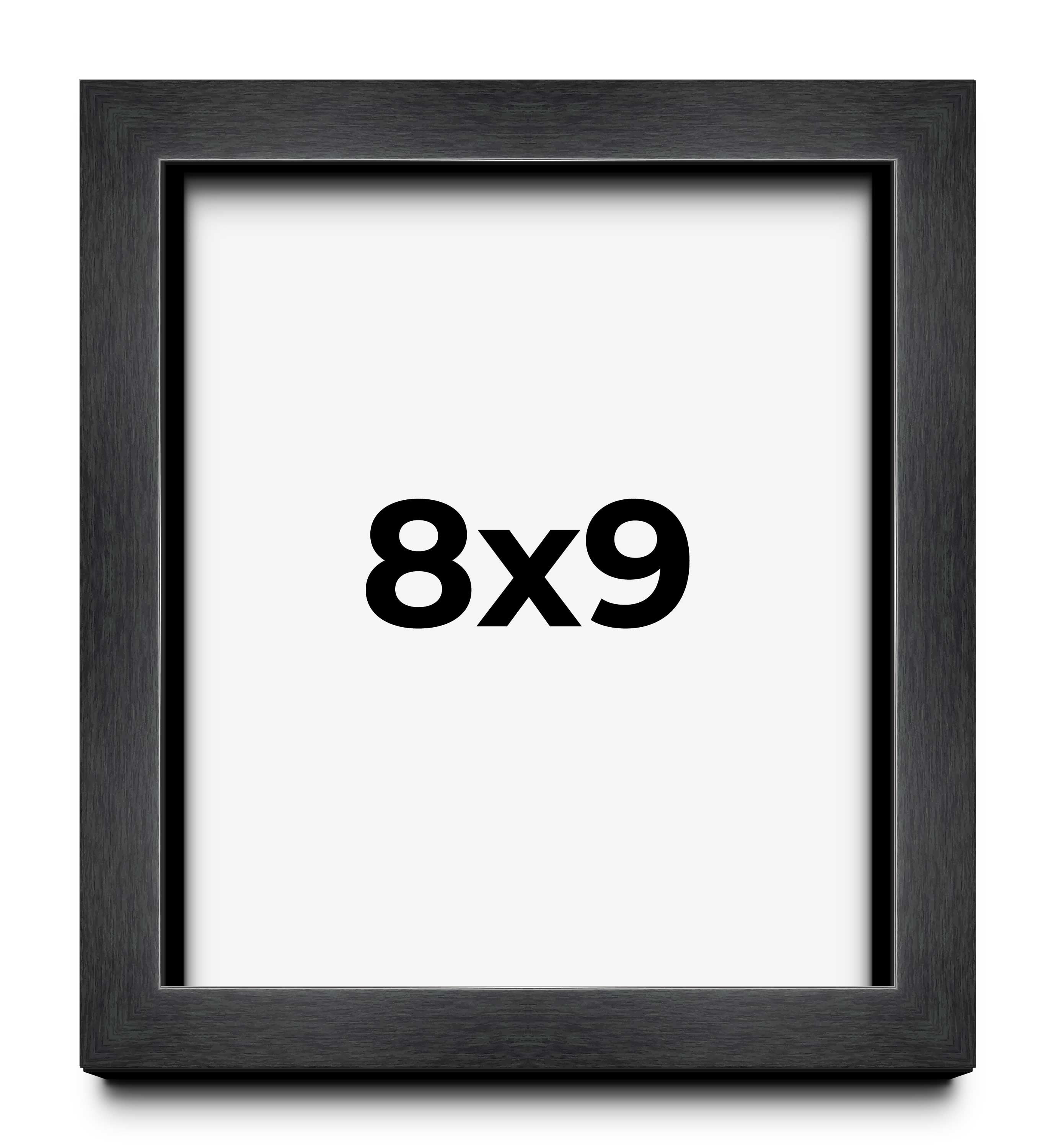 8x9 Shadow Box Frame Grey Charcoal Black | 0.875 Inches Deep | Solid ...