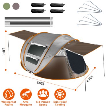 4 Person Instant Automatic Pop Up Tent for Backpacking, Camping, Hiking ...